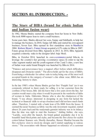 Biba final case study for competition | DOCX