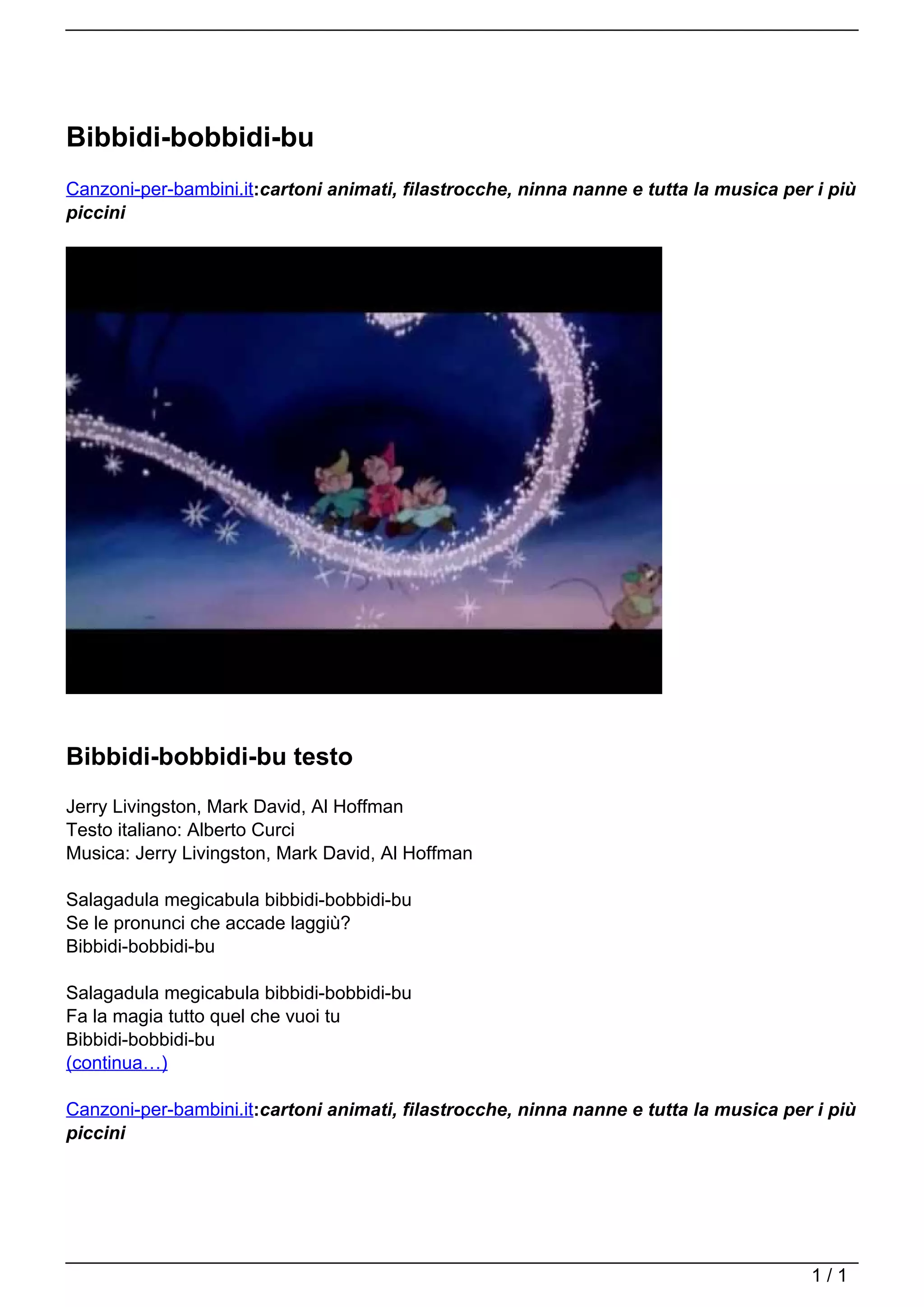 Bibbidi-bobbidi-bu | PDF