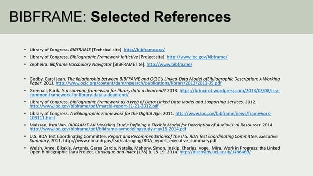 BIBFRAME as a Library Linked Data Standard | PPTX | Web Design and HTML | Internet