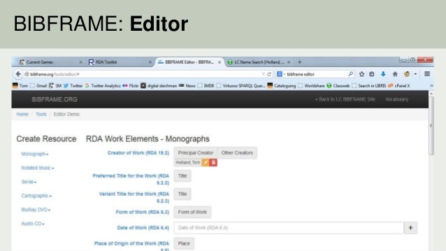 Bibframe As A Library Linked Data Standard