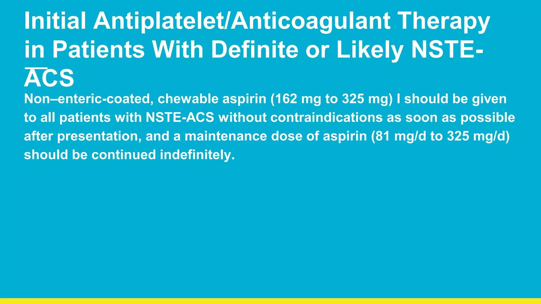 emergency treatment of NSTE-ACS, STEMI, | PPTX