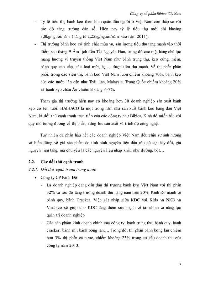 Bài tiểu luận về công ty Bibica | DOCX