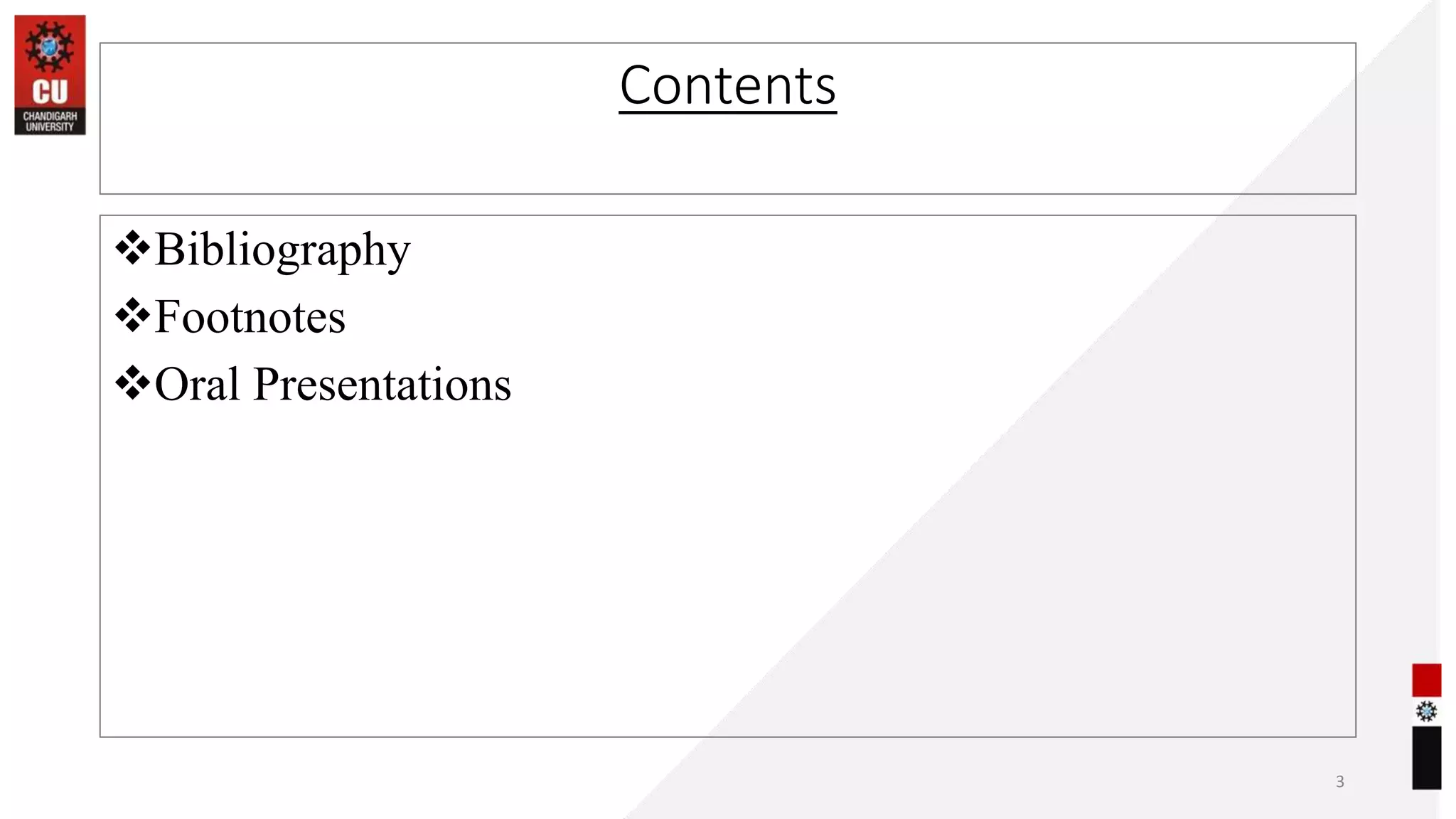 Bibiliography Footnotes Oral Presentation PPT 17.pptx | Science