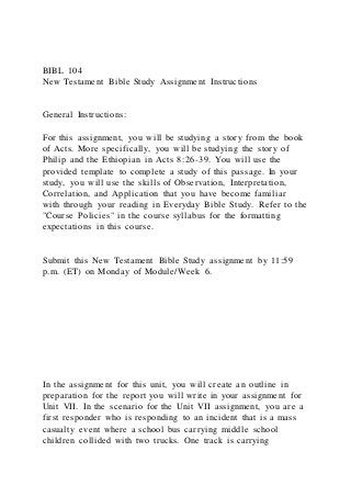 BIBL 104New Testament Bible Study Assignment InstructionsG | DOCX