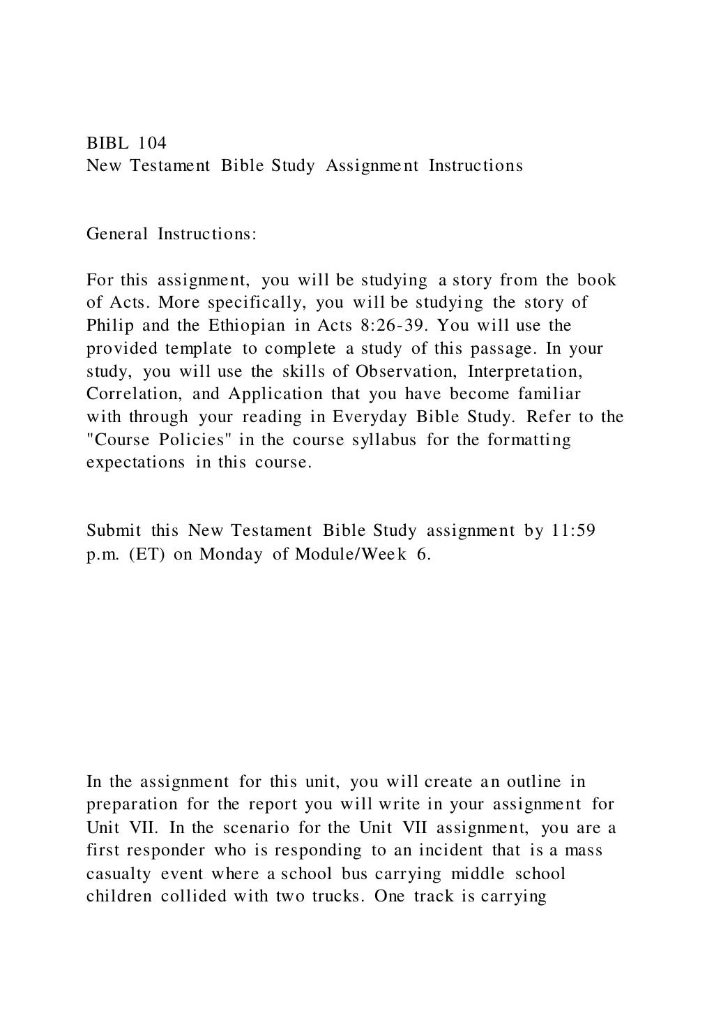 BIBL 104New Testament Bible Study Assignment InstructionsG | DOCX