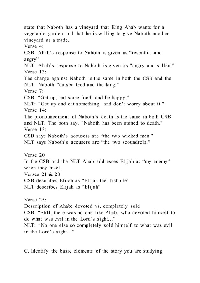 BIBL 104 – OT Bible Study Assignment RubricCriteriaLevels of A | DOCX ...