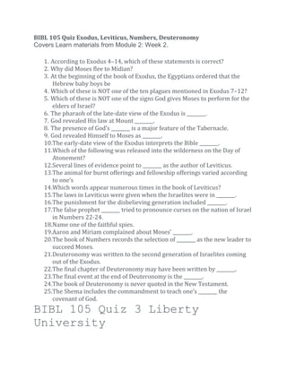 BIBL 105 Quiz 1,2,3,4 Liberty University.docx
