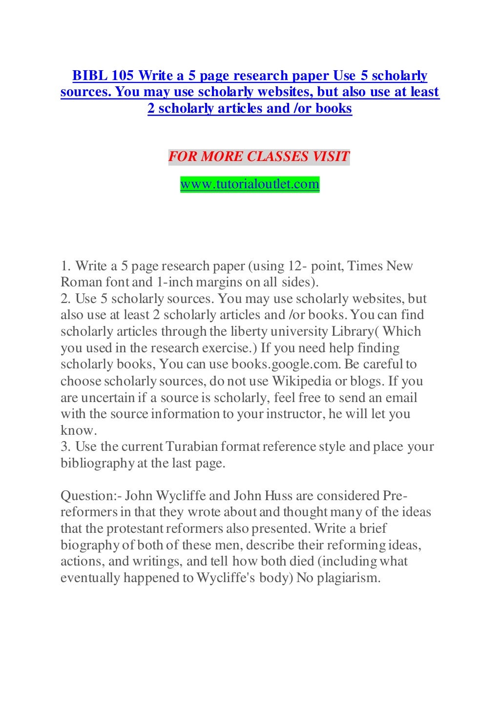 Bibl 105 Write A 5 Page Research Paper Use 5 Scholarly Sources You M bibl-105-write-a-5-page-research-paper-use-5-scholarly-sources-you-m