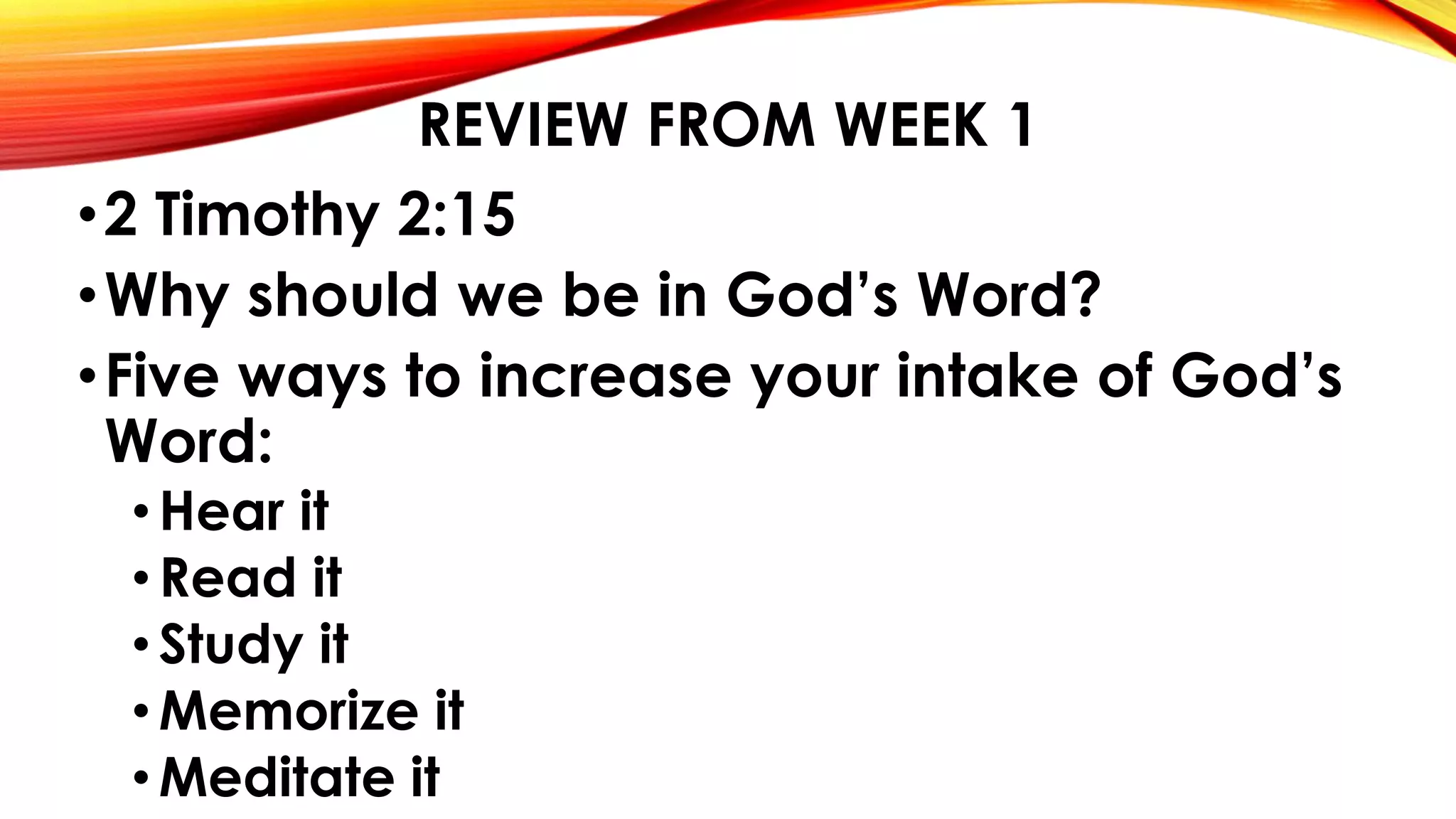 Bible Study 101 | PPTX