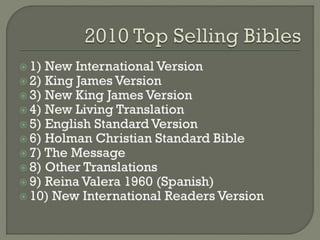 HIstory of the BIble from very beginning | PPT