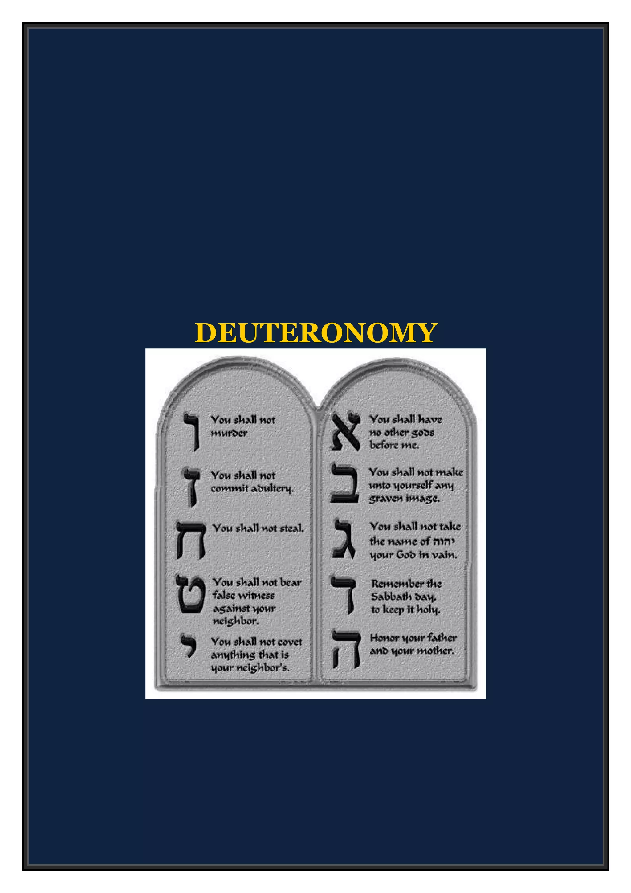 THE BOOK OF DEUTERONOMY | DOC
