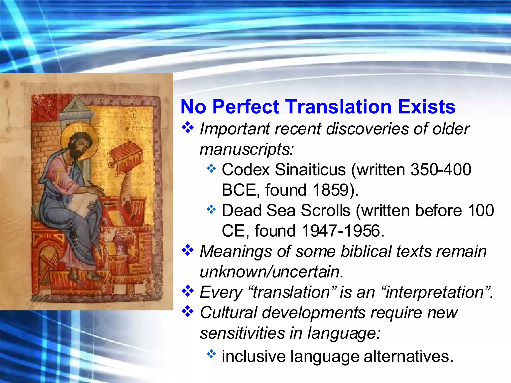 Bible Manuscripts and Translations | PPT
