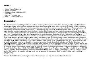 Amazon Charts Bible Overview Pamphlet: Know Themes, Facts, and Key ...