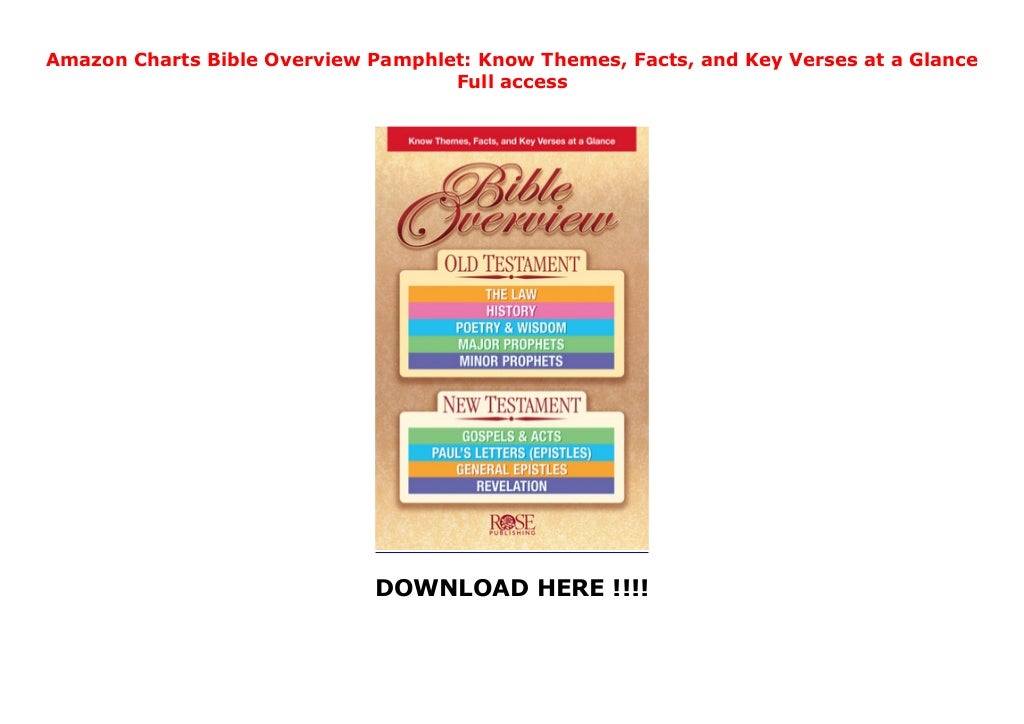 Amazon Charts Bible Overview Pamphlet: Know Themes, Facts, and Key ...