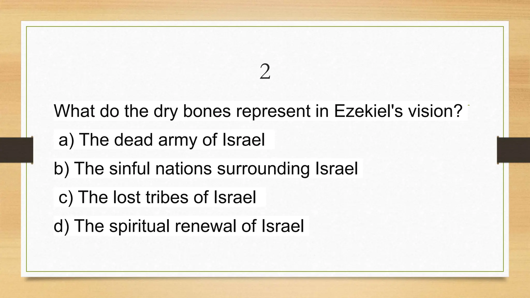 Bible-quiz from the book of Ezekiel and John | PPTX