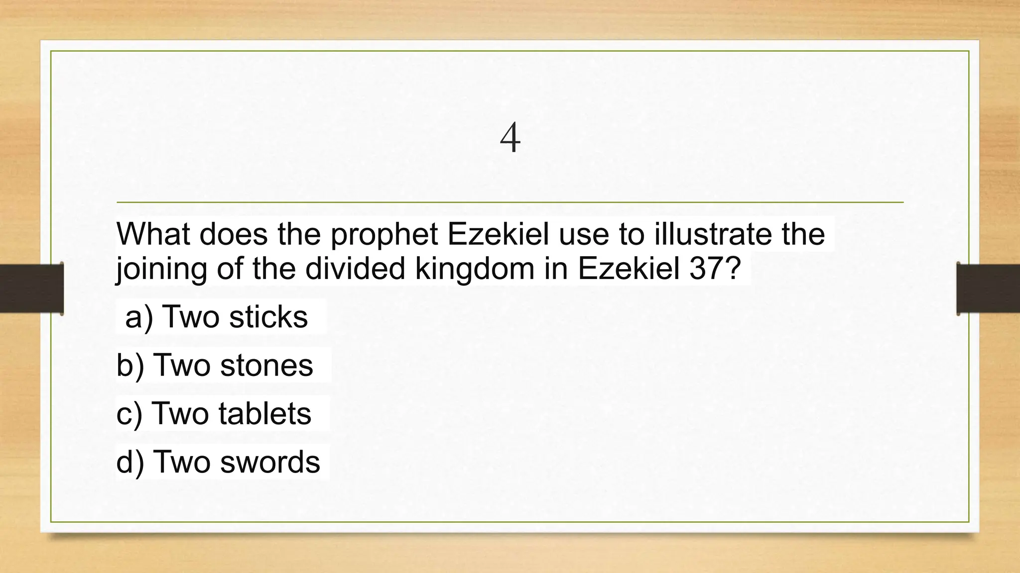 Bible-quiz from the book of Ezekiel and John | PPTX