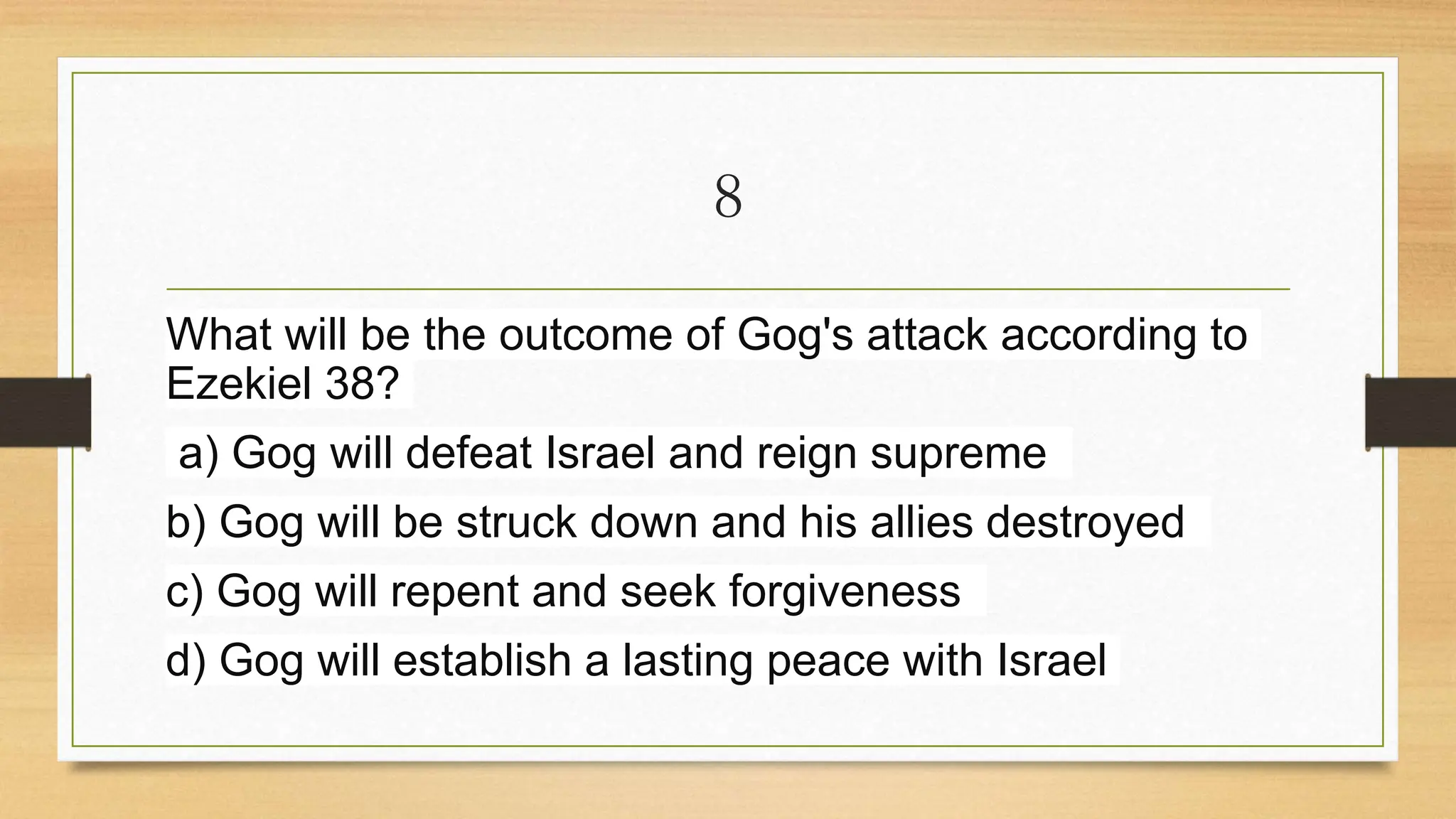 Bible-quiz from the book of Ezekiel and John | PPTX