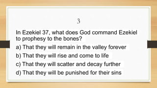 Bible-quiz from the book of Ezekiel and John | PPTX