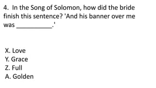 Bible Quiz | PPTX | Christianity | Religion & Spirituality