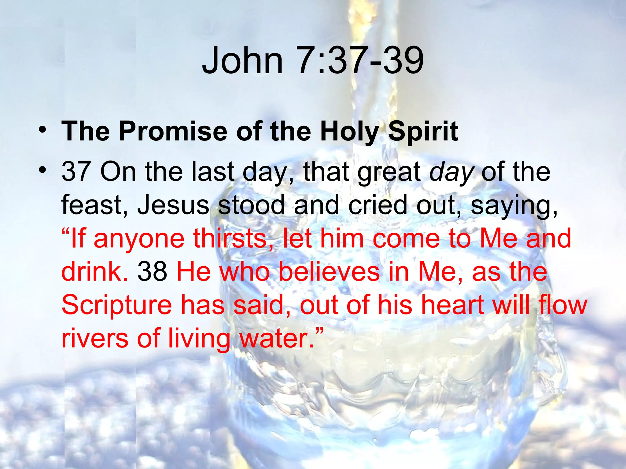 Bible Study Slideshow: The Promise of the Holy Spirit | PPT