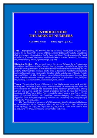 THE BOOK OF NUMBERS | DOC