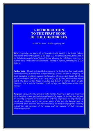 THE FIRST BOOK OF THE CHRONICLES | DOC