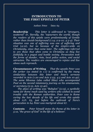 THE FIRST LETTER OF PETER | DOCX
