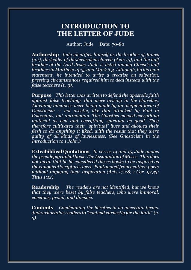 THE LETTER OF JUDE | PDF