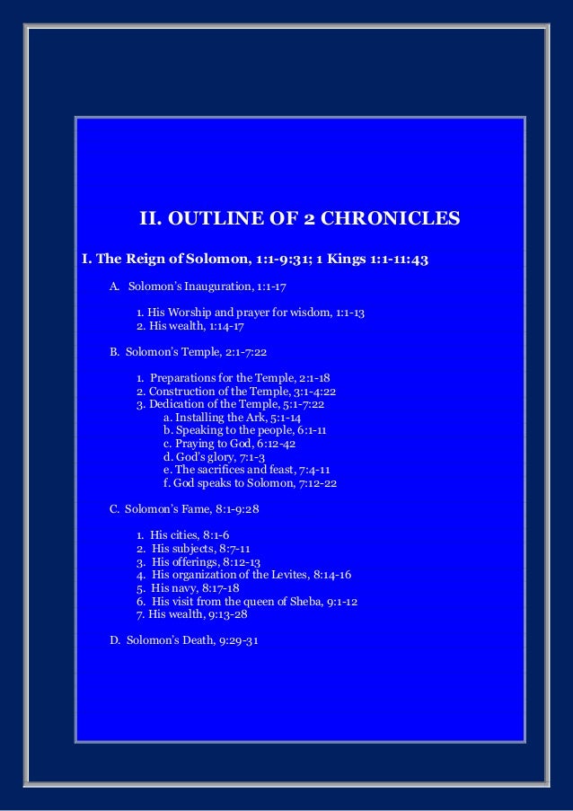 THE SECOND BOOK OF THE CHRONICLES