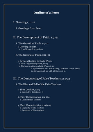 THE SECOND LETTER OF PETER | DOCX | Christianity | Religion & Spirituality