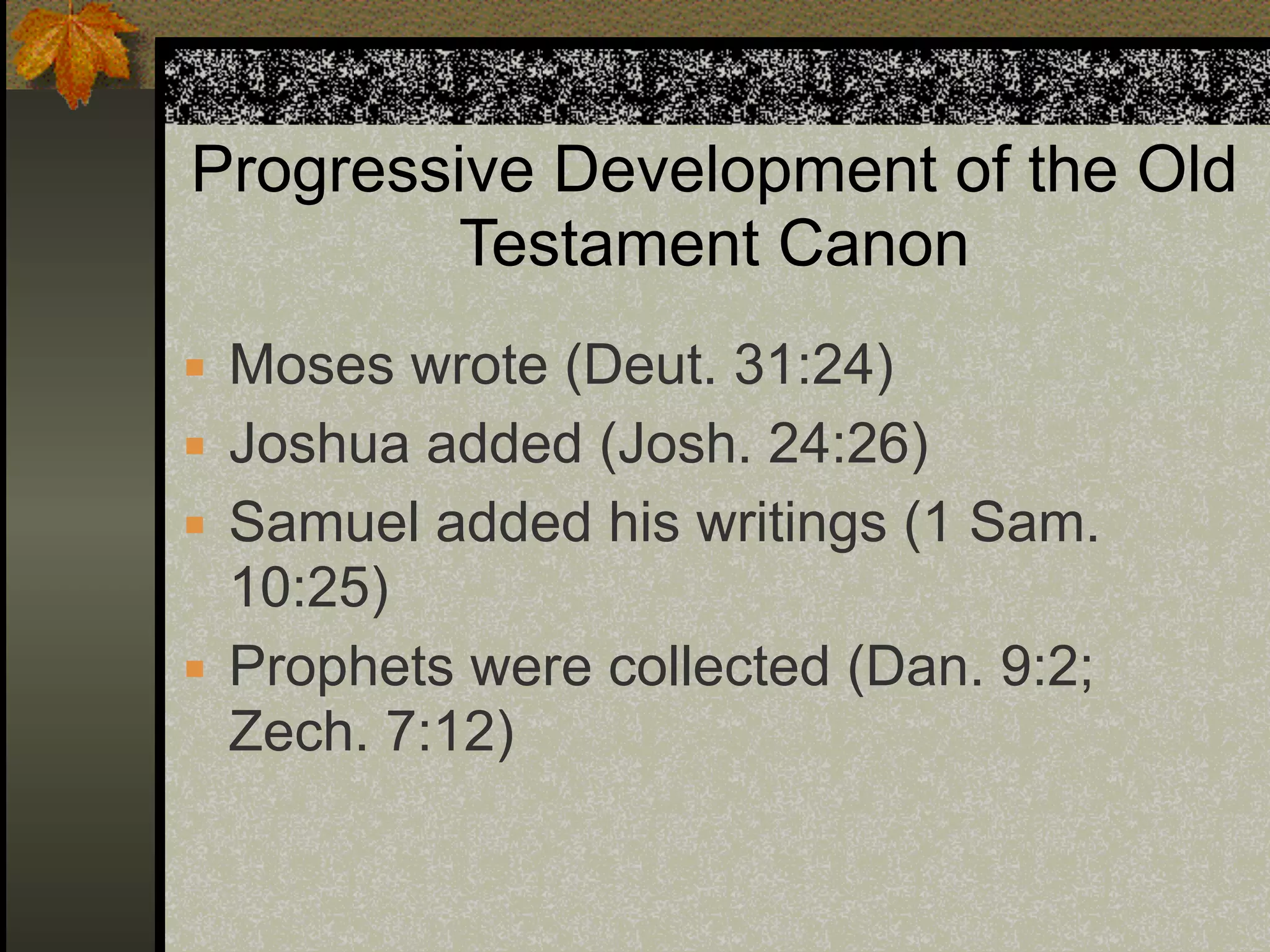 Bible 1, Development of Canon | PDF