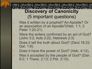 Bible 1, Development of Canon | PDF