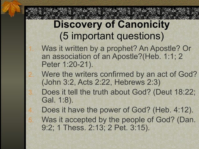 Bible 1, Development of Canon | PDF