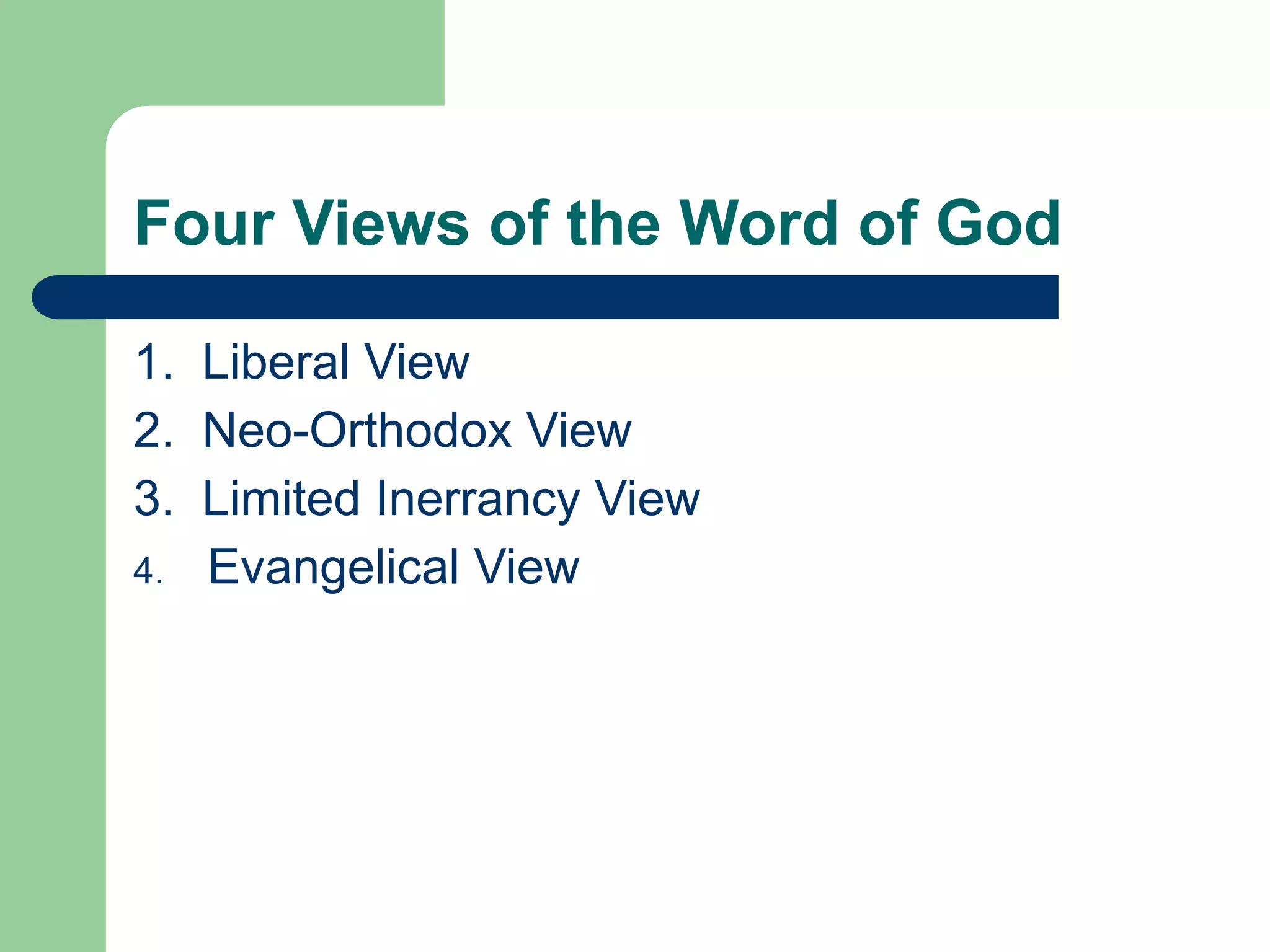 Bible 2, Inspiration and Inerrancy | PDF