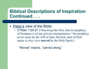 Bible 2, Inspiration and Inerrancy | PDF