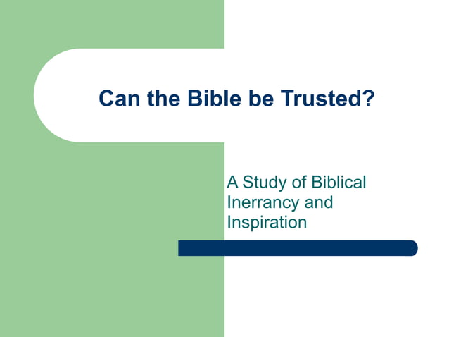 Bible 2, Inspiration and Inerrancy | PDF | Christianity | Religion ...