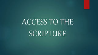 Bible access | PPT