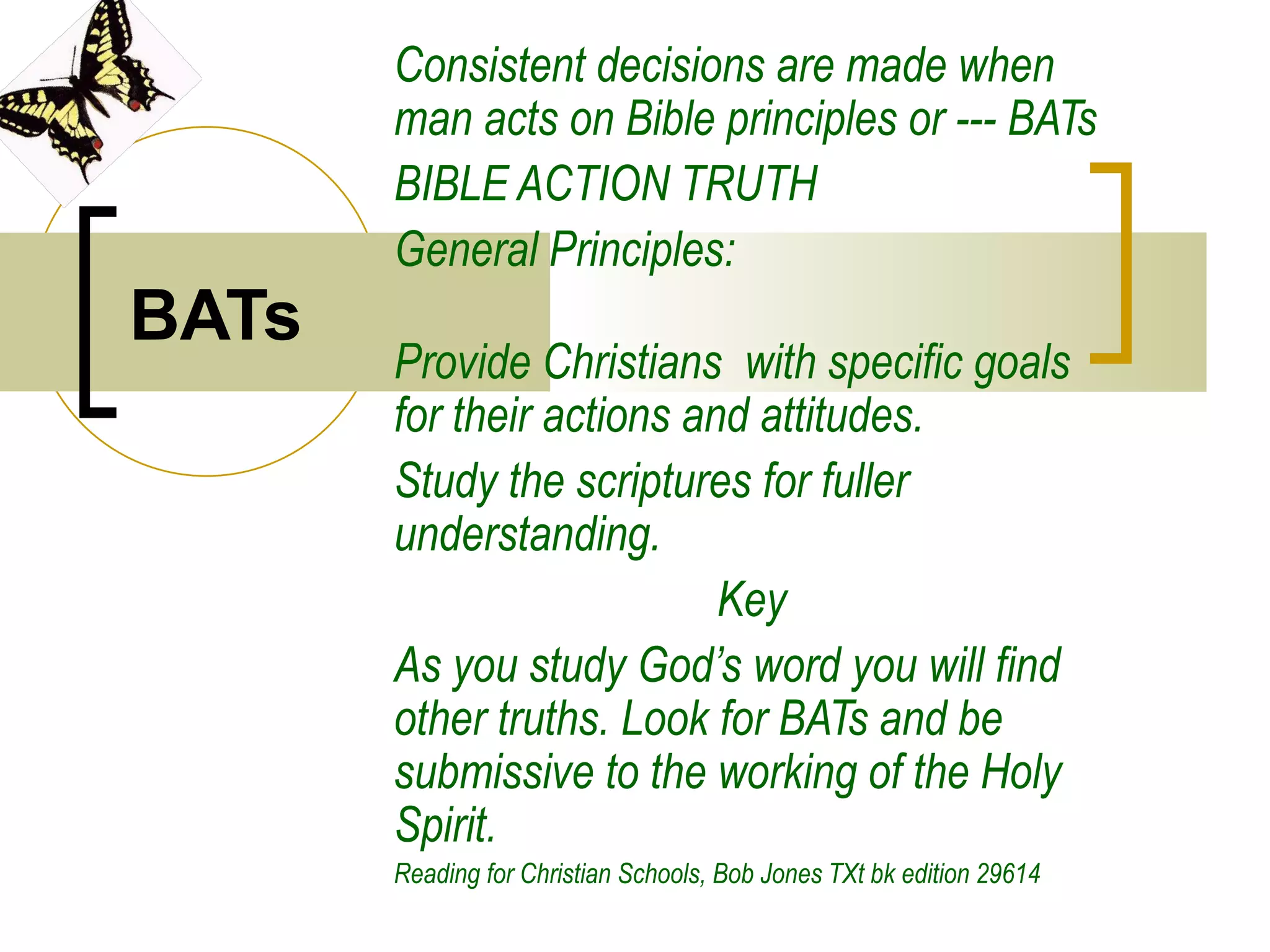 Bible action truths presentation | PPT