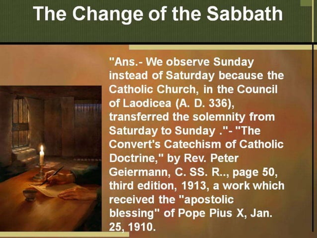 Bible answers 11 -- The Change of the Sabath | PPTX