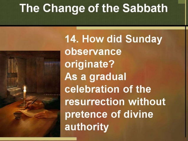 Bible answers 11 -- The Change of the Sabath | PPTX | Judaism ...