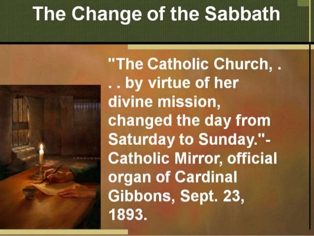 Bible answers 11 -- The Change of the Sabath