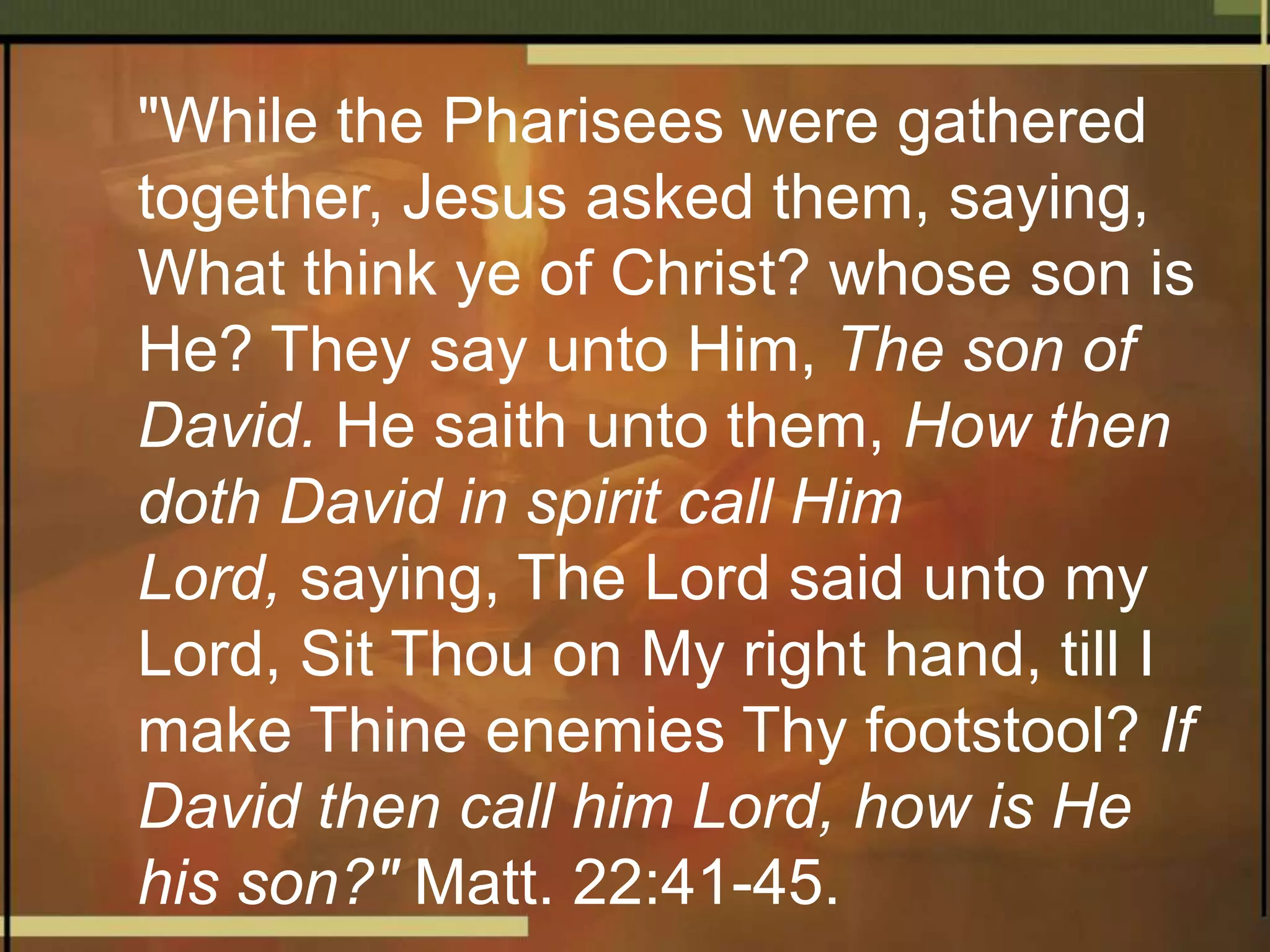 Bible answers 4 - Salvation Only Through Christ | PPT