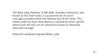 Bible Code Explanation | PPTX | Christianity | Religion & Spirituality
