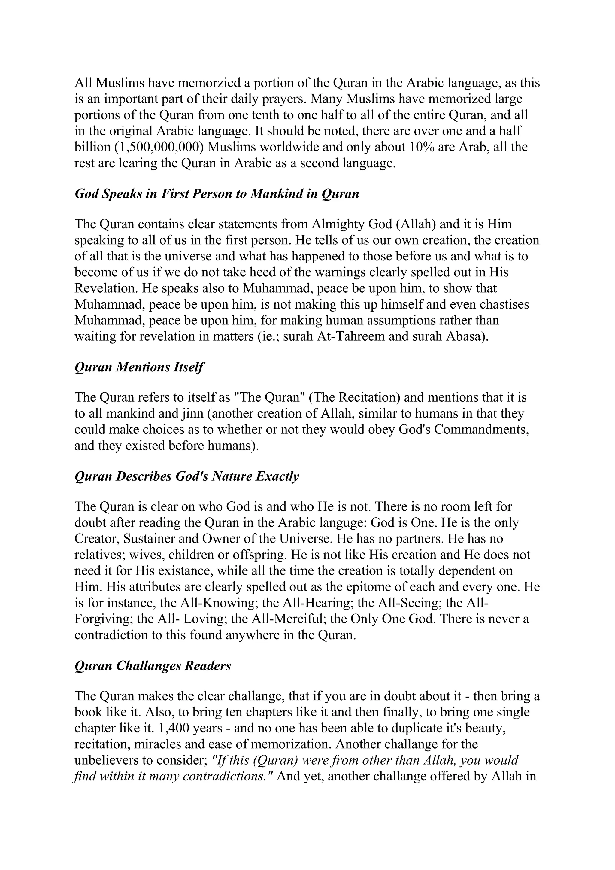 Bible compared to Quran | PDF