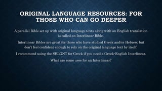 Biblegateway for study | PPT