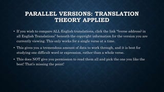 Biblegateway for study | PPT