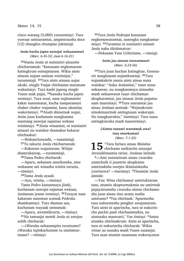 Bible in achuar shiwiar, achual, achuale, achuar, achuara, jivaro ...