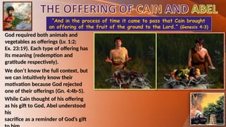 Cain and his Legacy, bible lessons from past | PPTX
