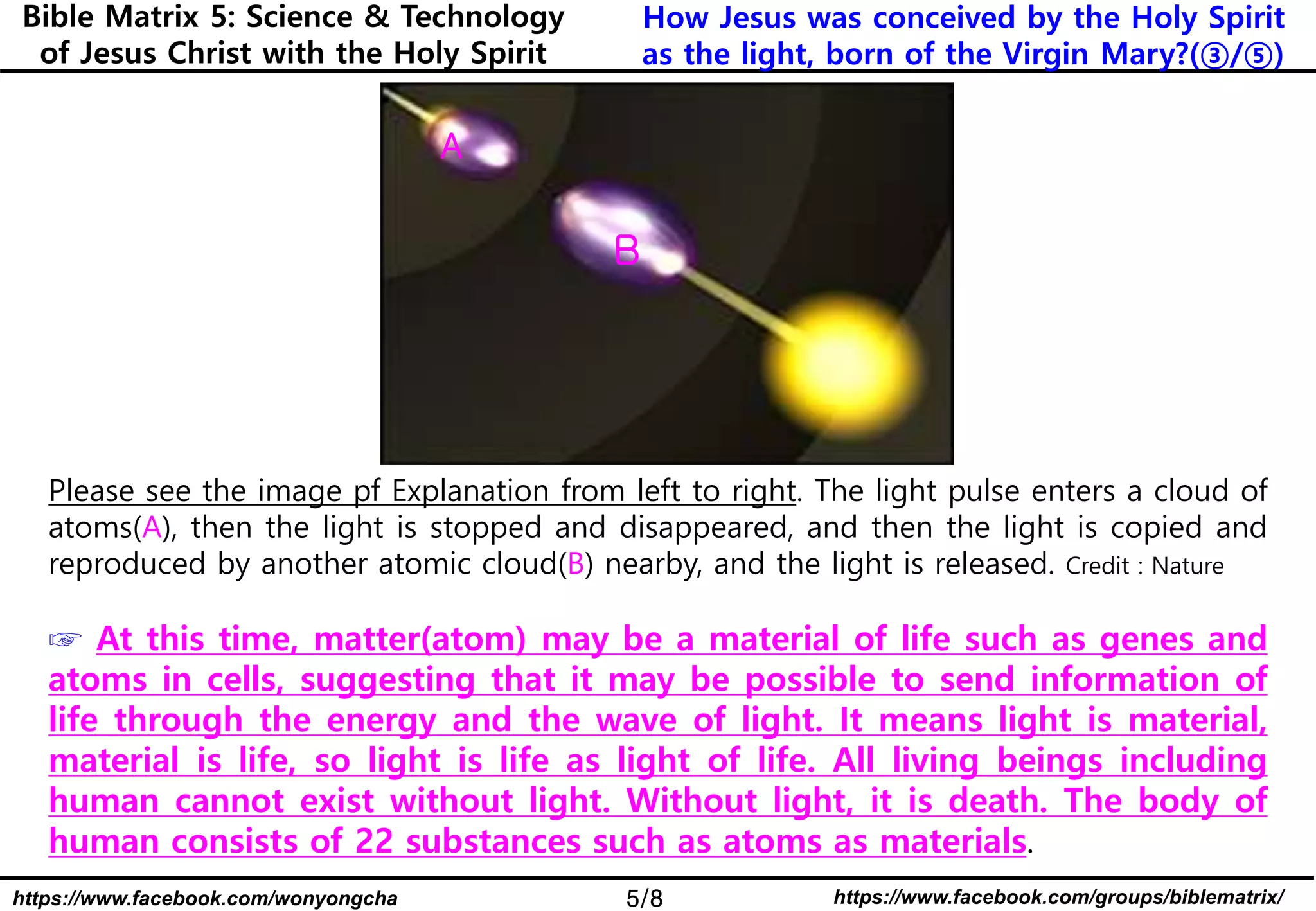Bible Matrix 5_5_(③/⑤) How Jesus was conceived by the holy spirit, born ...