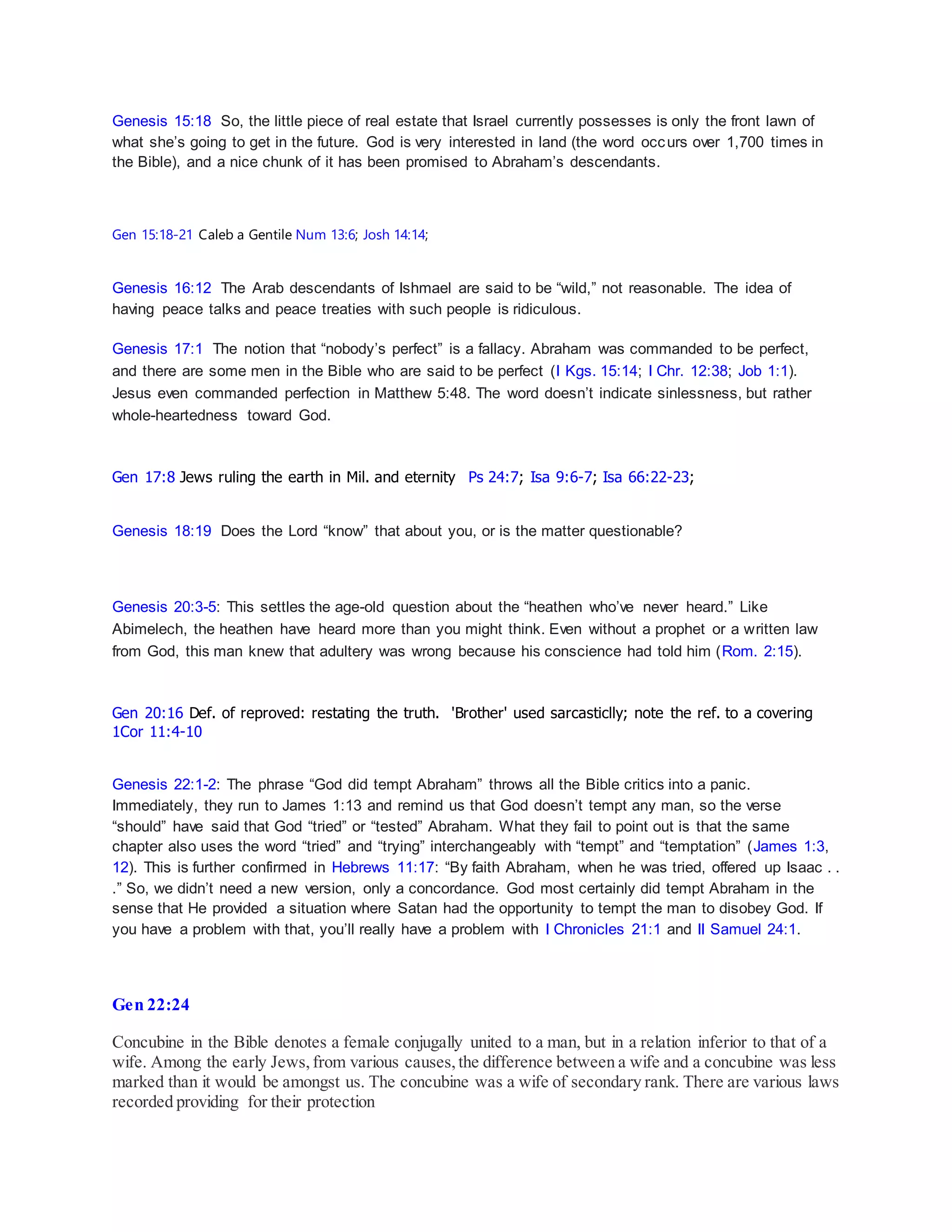 Bible notes from Genesis | DOCX
